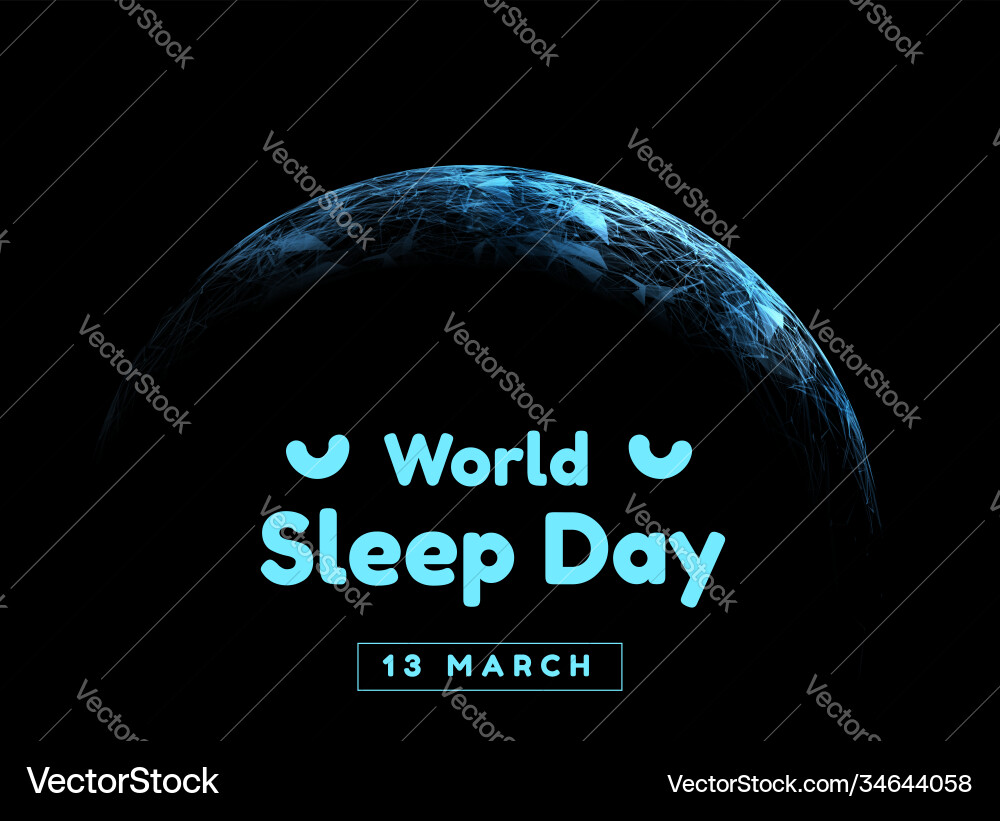 World sleep day event that takes place Royalty Free Vector
