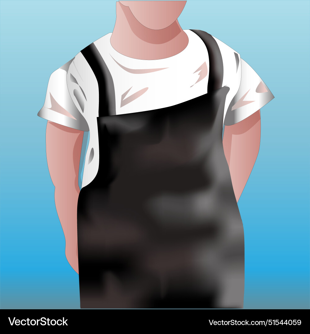 Apron mock up template Royalty Free Vector Image