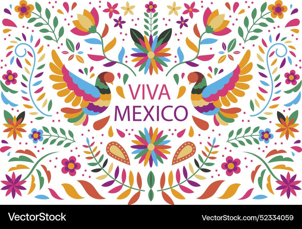 Colorful mexican wallpaper – Royalty-Free Vector | VectorStock