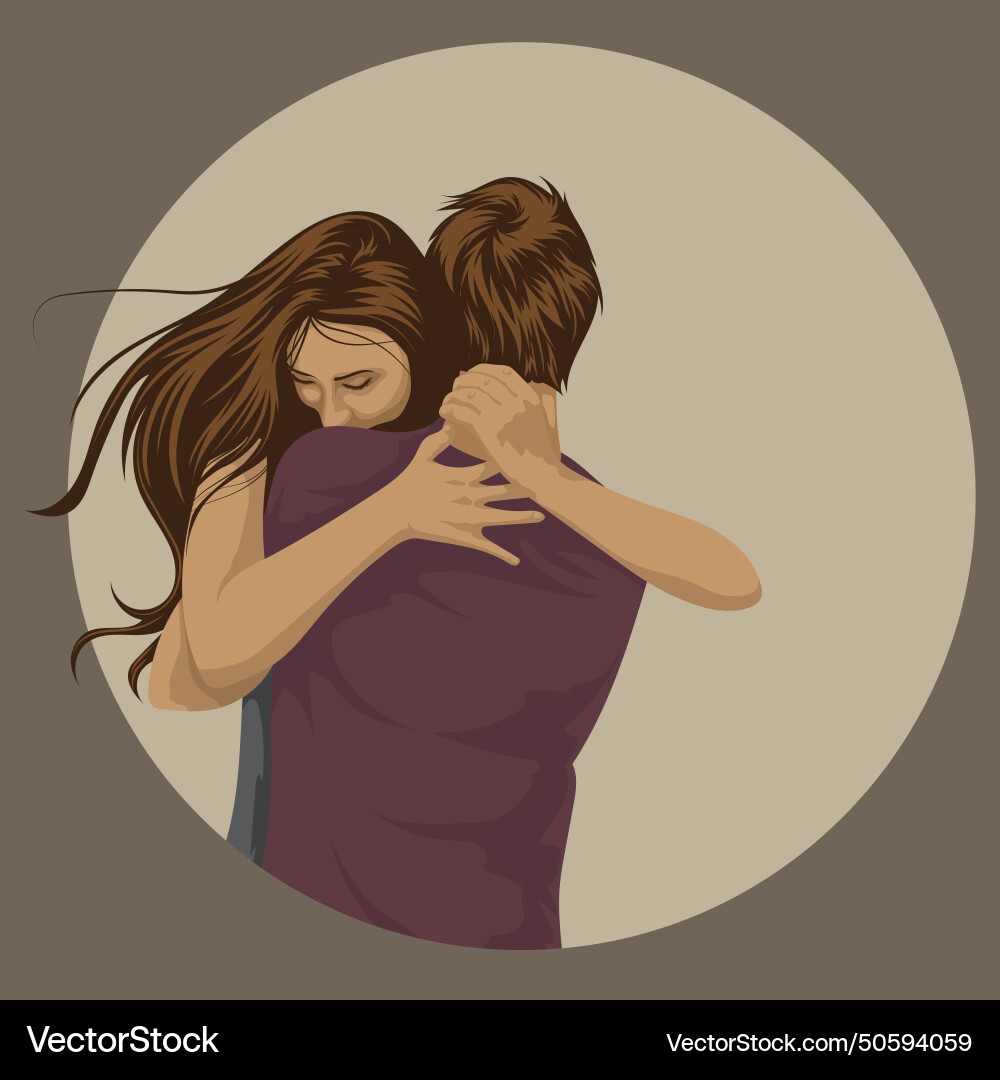 Couple hugging romantic t-shirt design Royalty Free Vector