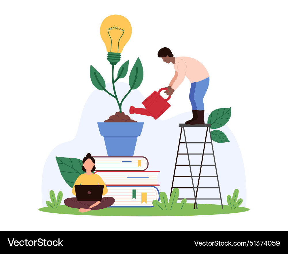 Development of skills and creative thinking Vector Image