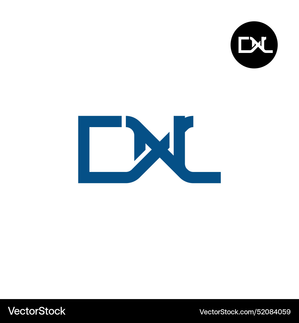 Dxl logo letter monogram design Royalty Free Vector Image