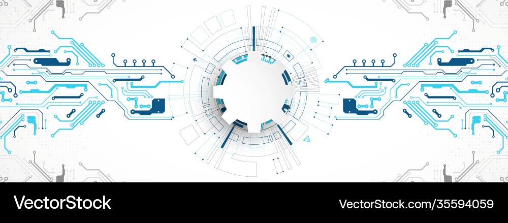 Hi-tech digital technology and engineering theme Vector Image