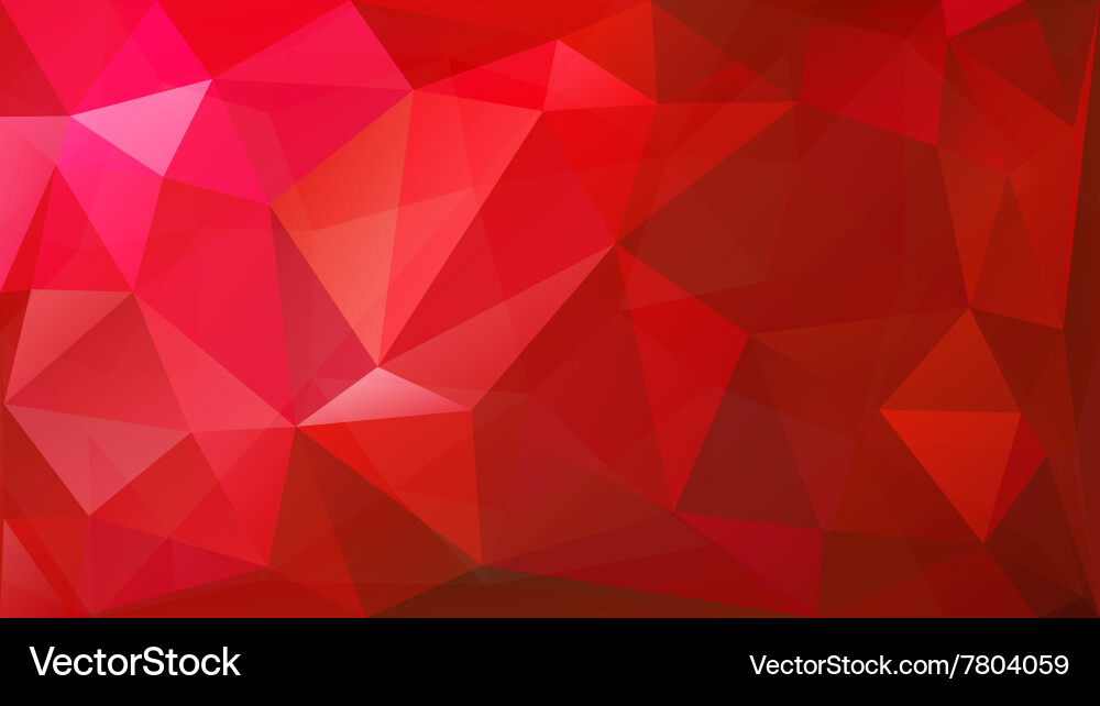 Low Poly Red Triangle Background Royalty Free Vector Image