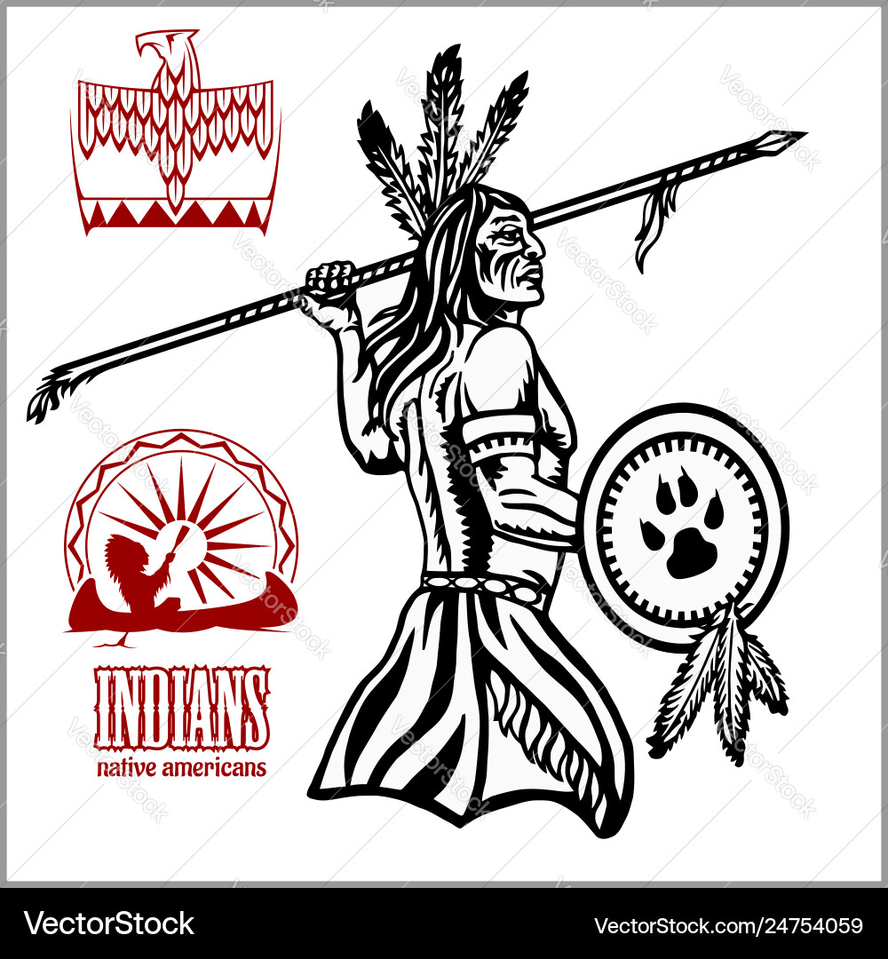 Indian Warrior Spear Clip Art Native American Indian Warriors Clipart,