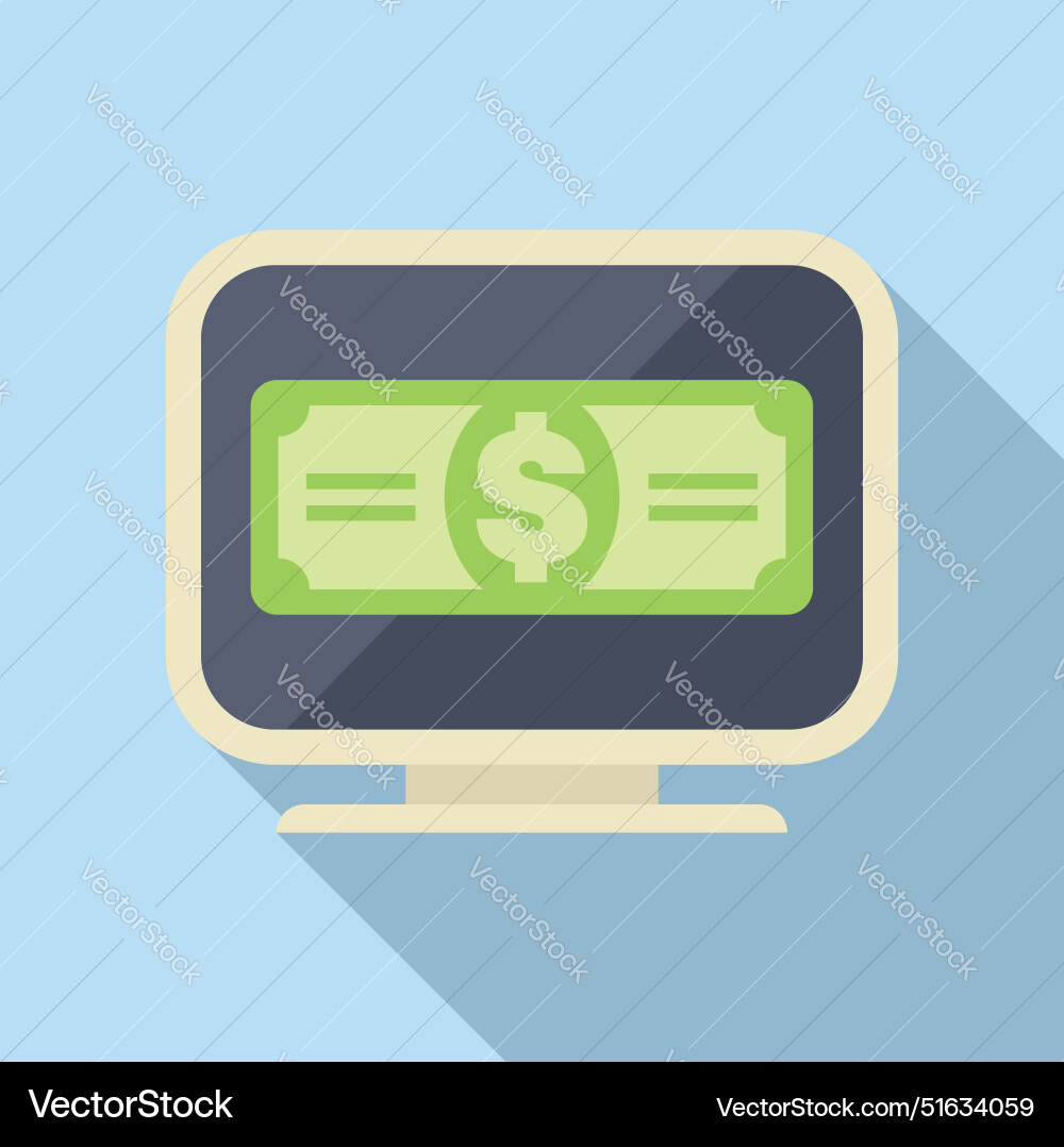 Online banking transaction with dollar banknote on