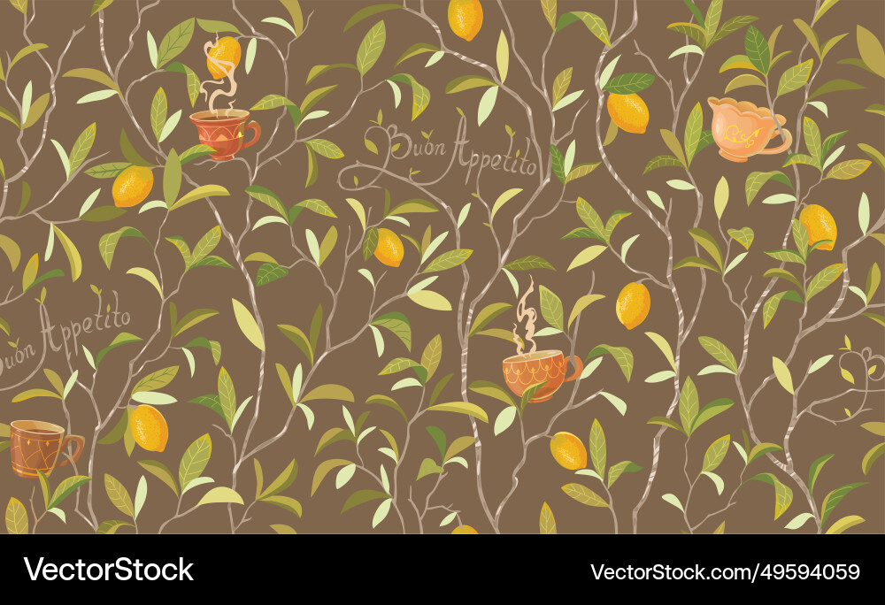 Pattern lemon brown Royalty Free Vector Image - VectorStock
