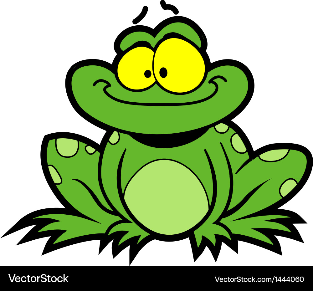 Cartoon frog Royalty Free Vector Image - VectorStock