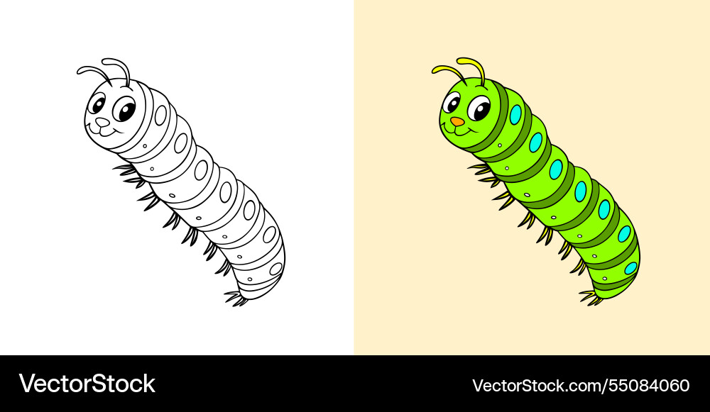 Caterpillar animal Royalty Free Vector Image - VectorStock