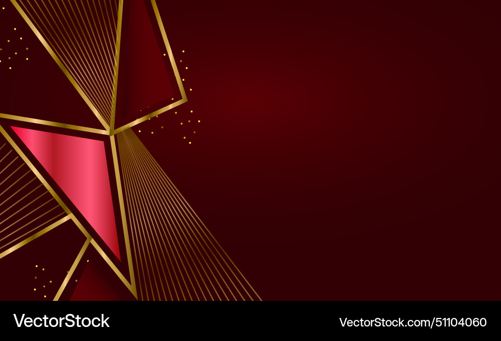 Red modern abstract triangle design background Vector Image