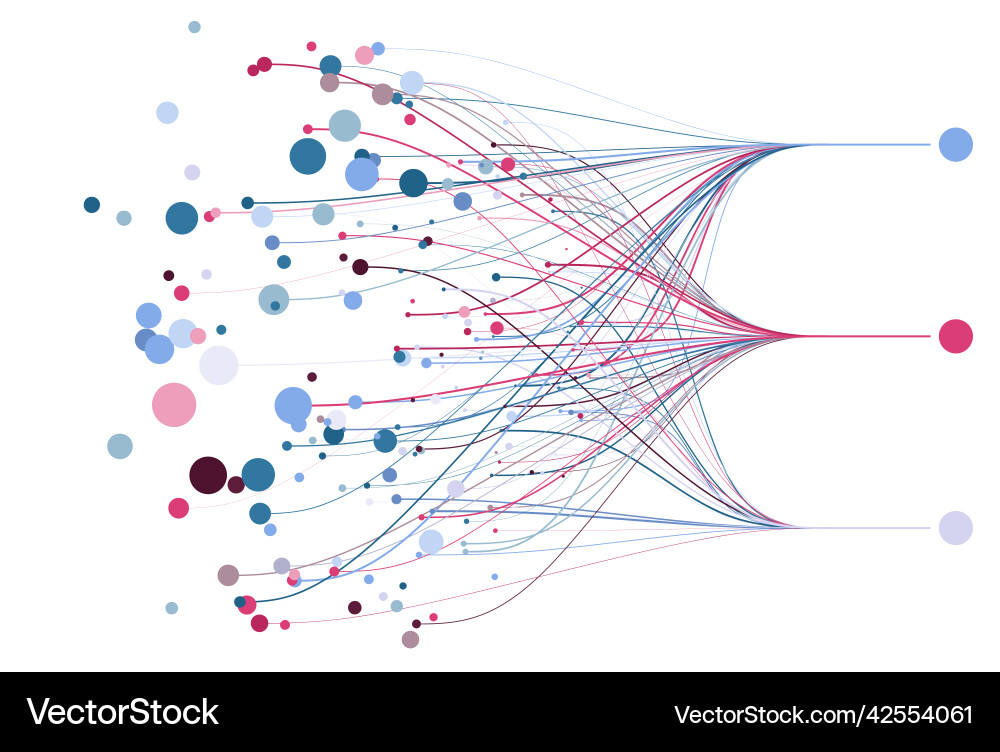 Abstract Colored Dot Network Royalty Free Vector Image