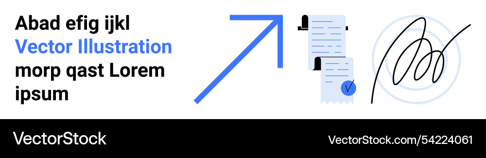 Document signing and approval process featuring Vector Image
