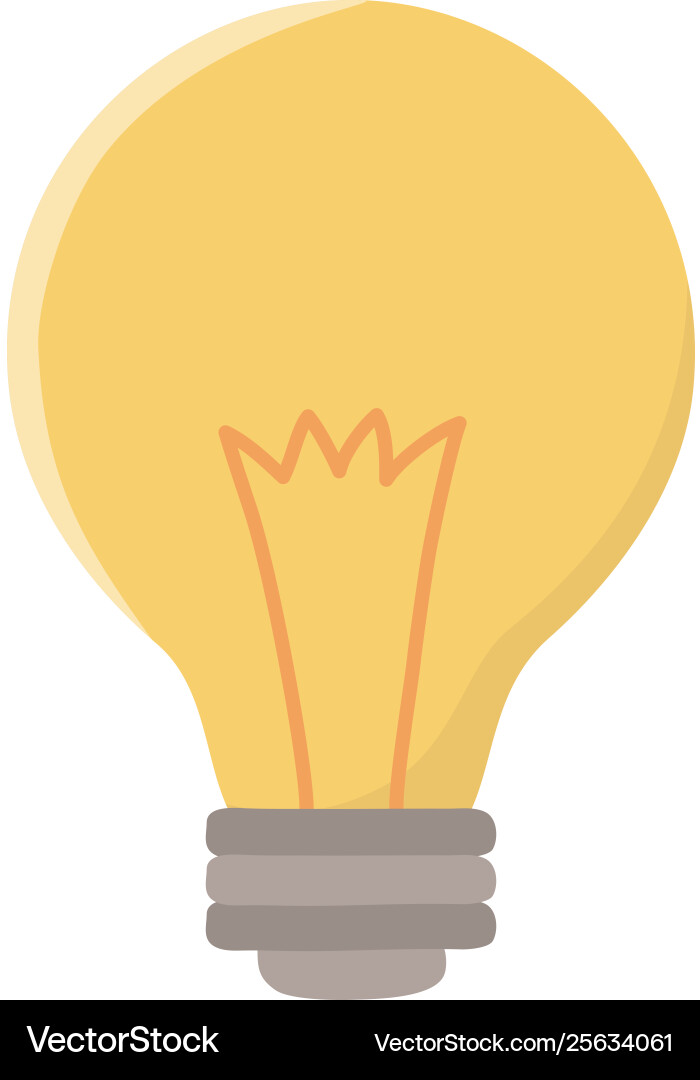 Isolated electric light bulb design Royalty Free Vector
