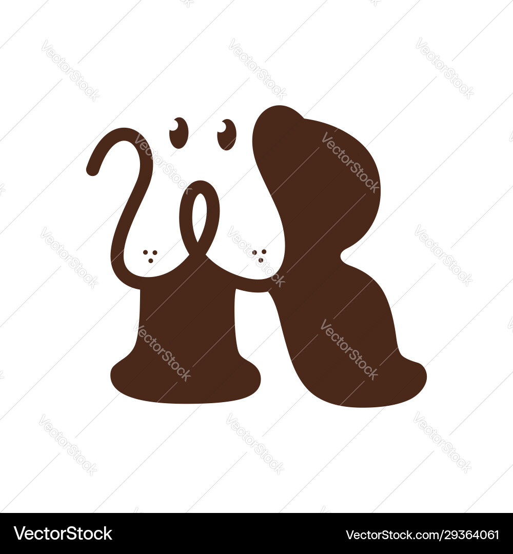 Letter R Dog Logo Royalty Free Vector Image - VectorStock