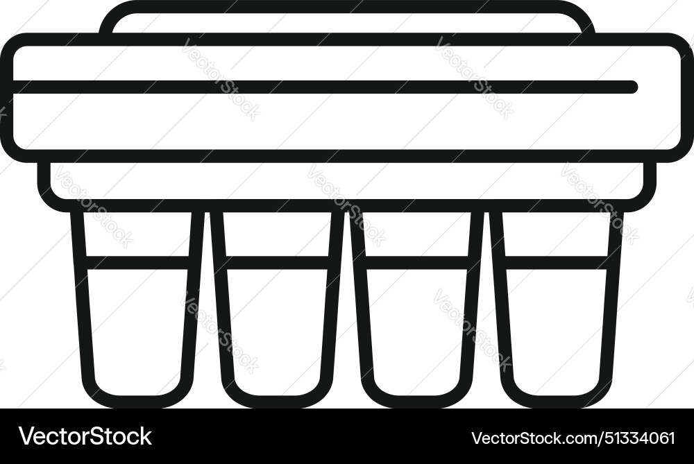Line art icon of a filter coffee maker Royalty Free Vector