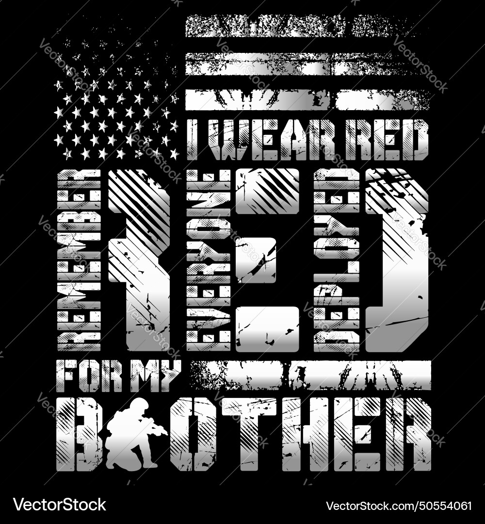 Remember everyone deployed for my brother svg red Vector Image