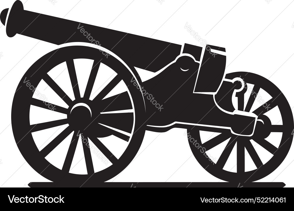 Striking arsenal black cannon iconic identity Vector Image