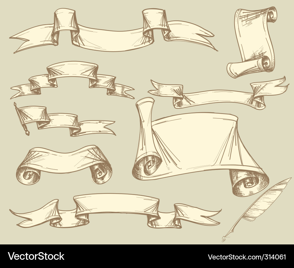 Vintage banner collection Royalty Free Vector Image