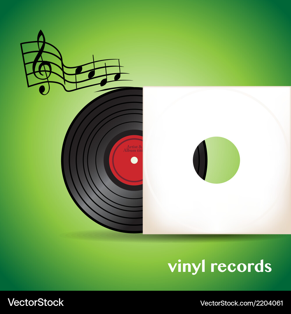 Vinyl record Royalty Free Vector Image - VectorStock