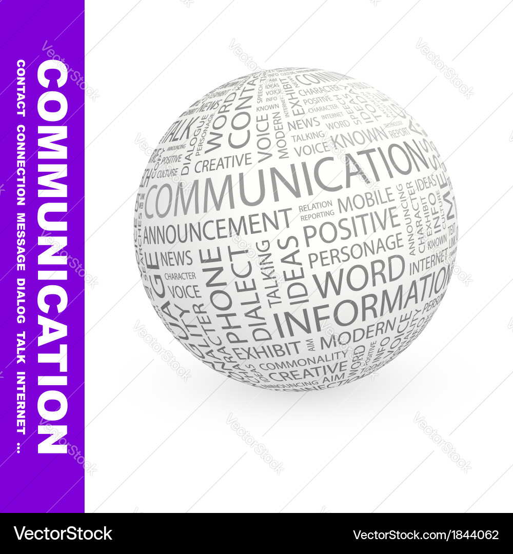 Communication Word Cloud Royalty Free Vector Image