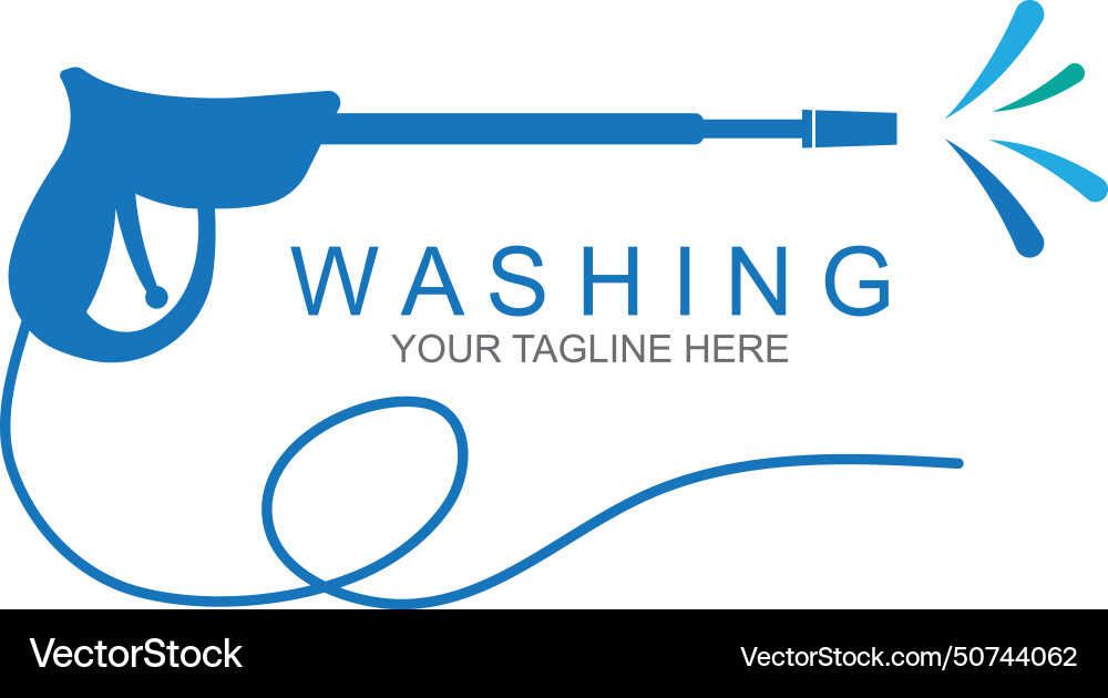 Pressure washing logo template Royalty Free Vector Image