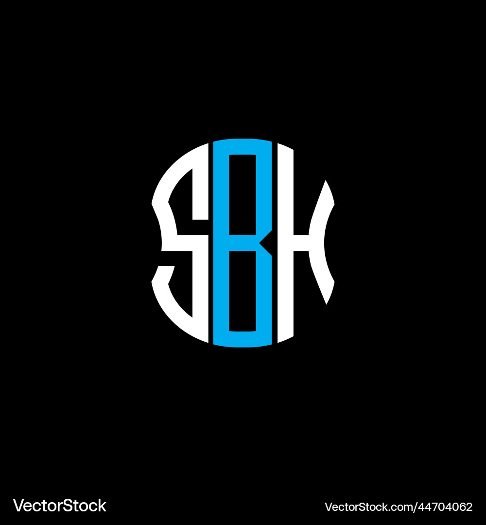 Sbh letter logo abstract creative design Vector Image