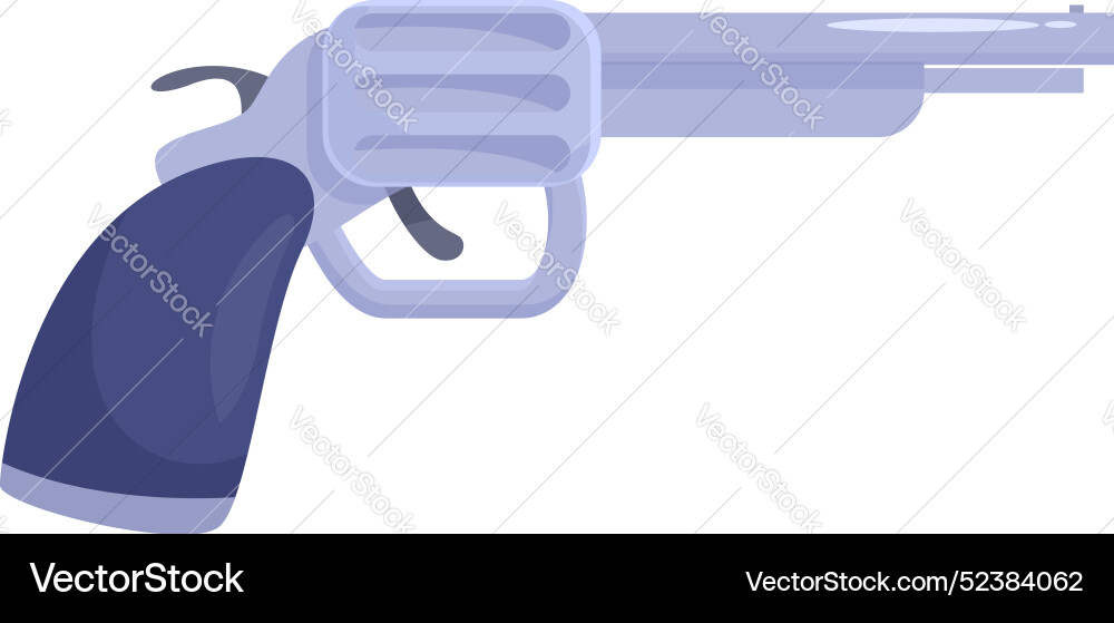 Short barrel revolver handgun pointing right Vector Image