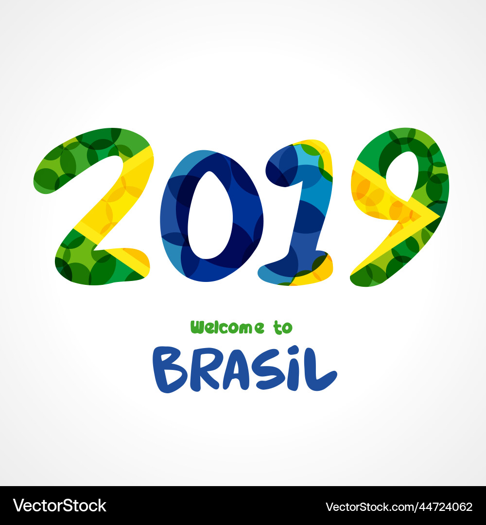 Welcome to brazil poster Royalty Free Vector Image
