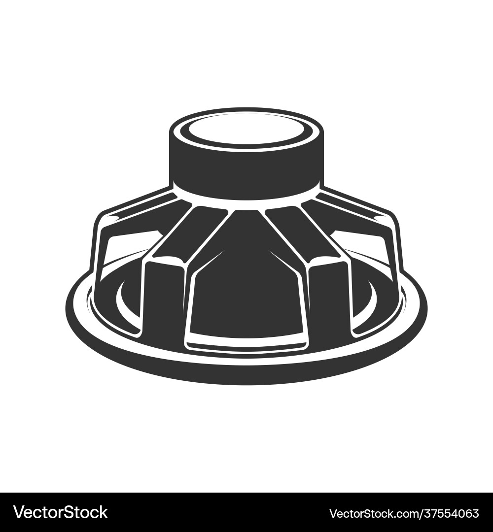 Audio speaker icon subwoofer for car Royalty Free Vector
