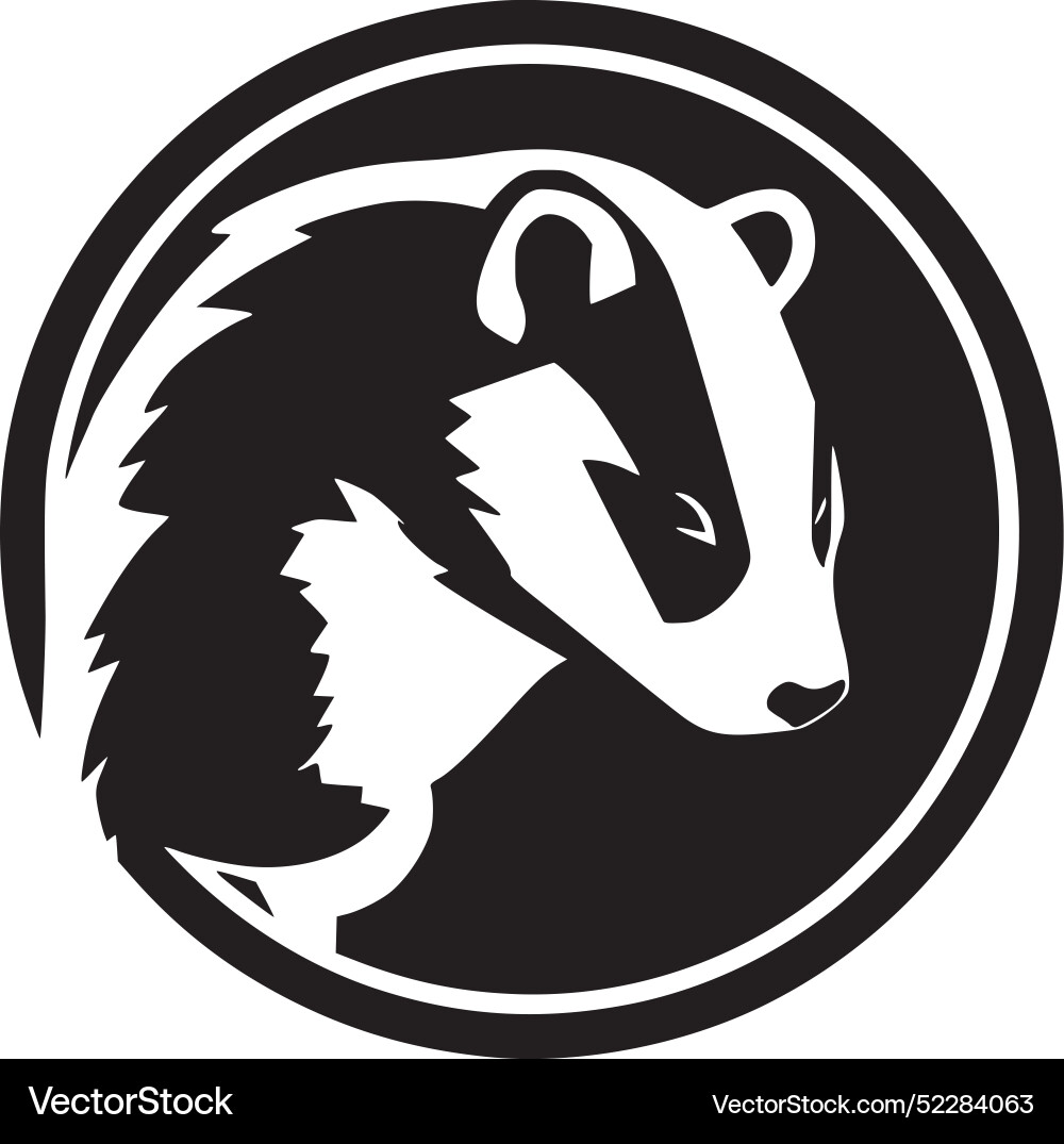 Badger - minimalist and simple silhouette Vector Image