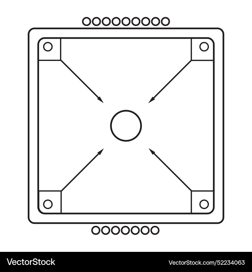 Carrom board icon design Royalty Free Vector Image