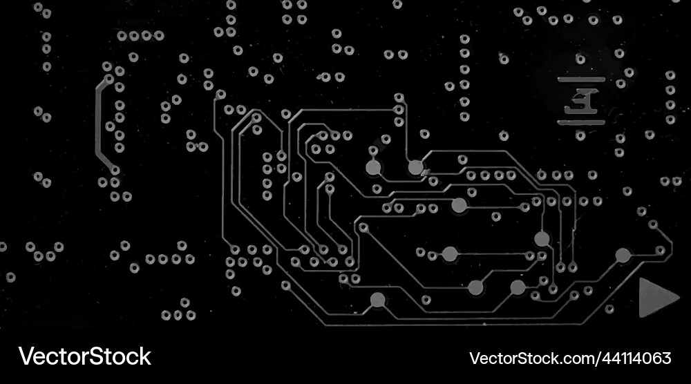 Circuit board realistic black Royalty Free Vector Image