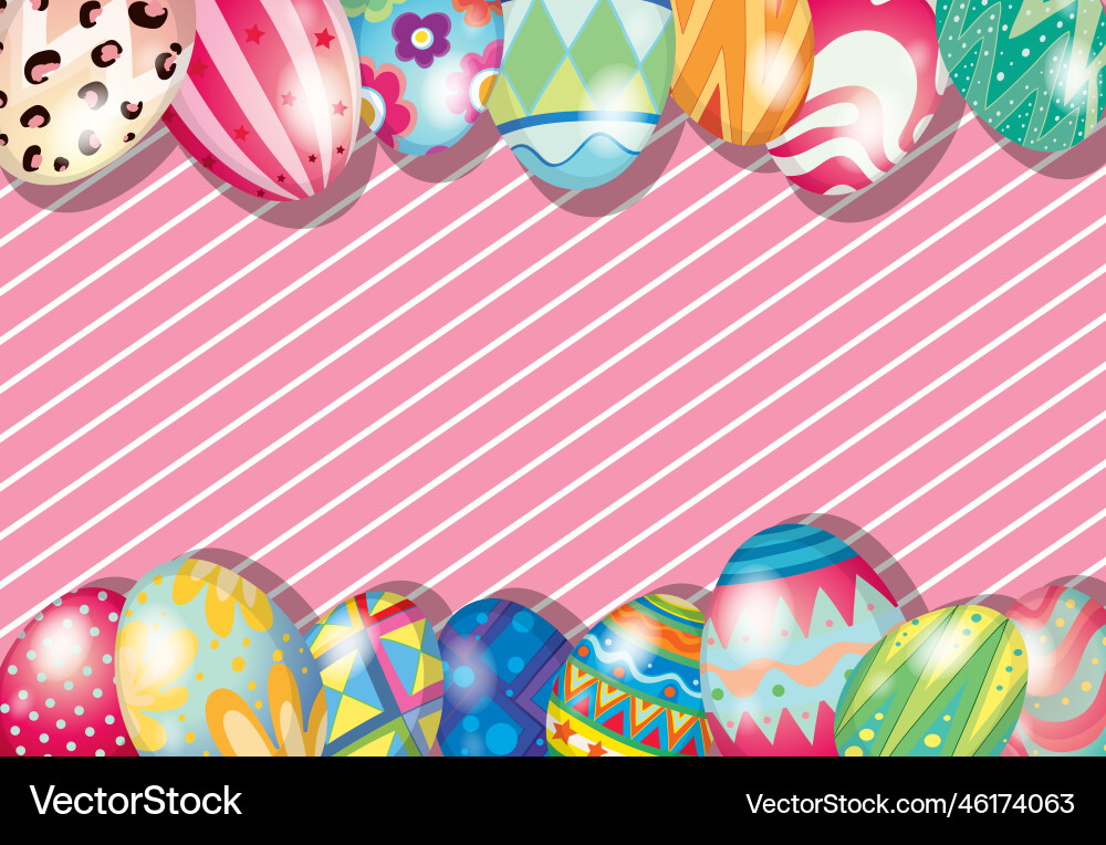 Cute happy easter day banner template Royalty Free Vector