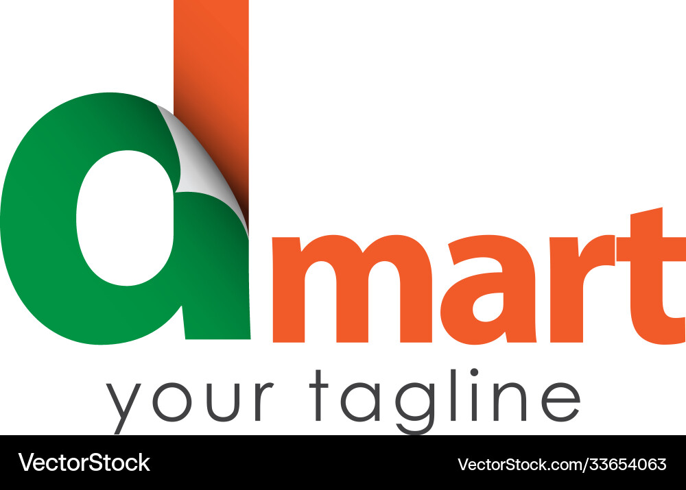 D mart logo template design Royalty Free Vector Image
