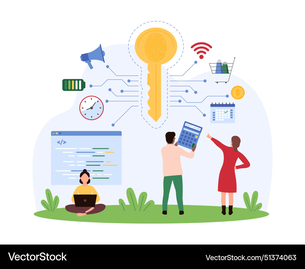 Online security of personal services and data Vector Image