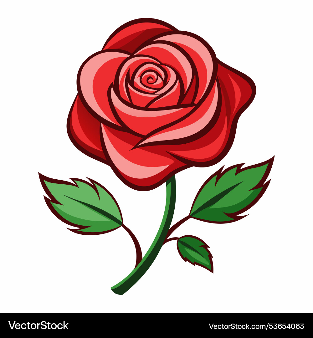 Rose design color art Royalty Free Vector Image