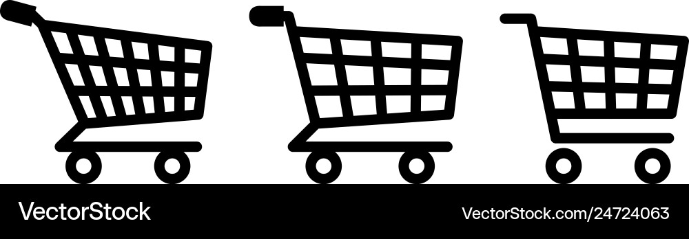 Shopping Cart Icon Set Royalty Free Vector Image