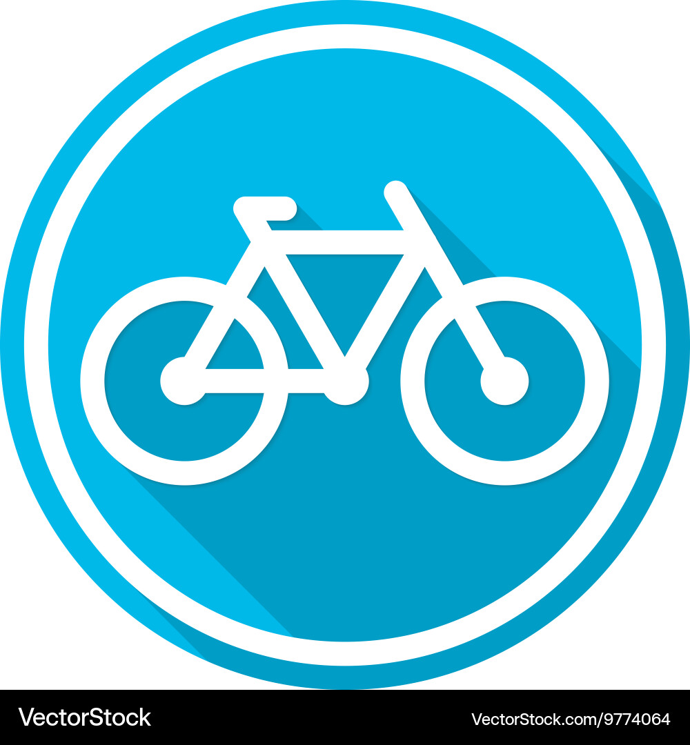 Blue Bicycle Icon Royalty Free Vector Image - VectorStock