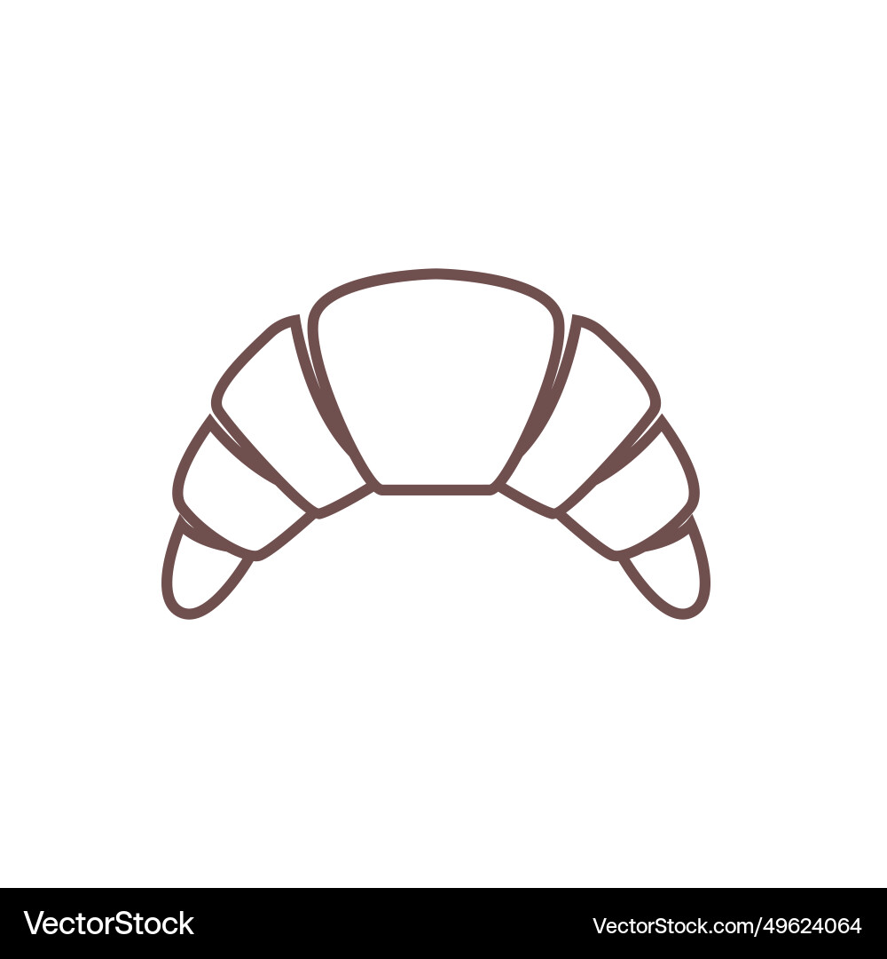 Croissant logo design image Royalty Free Vector Image