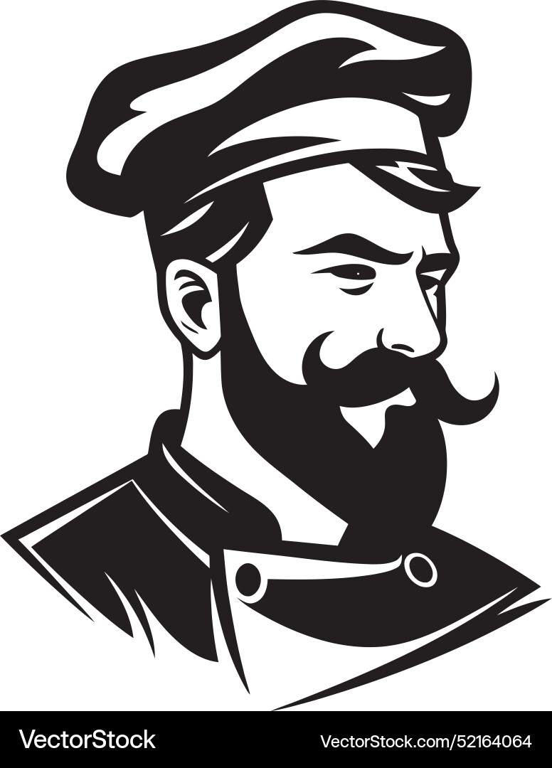 Elegance on a plate retro chef artthe timeless Vector Image