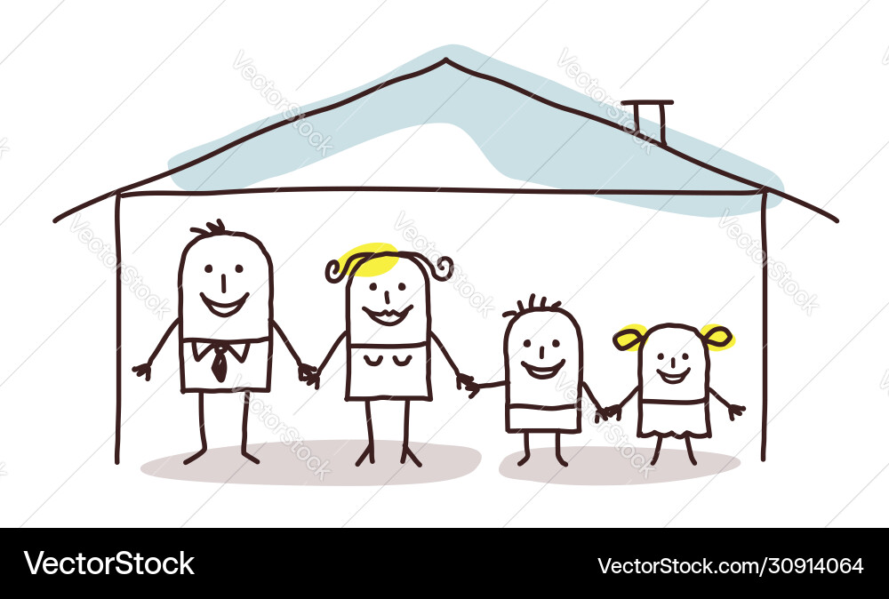 Family home Royalty Free Vector Image - VectorStock