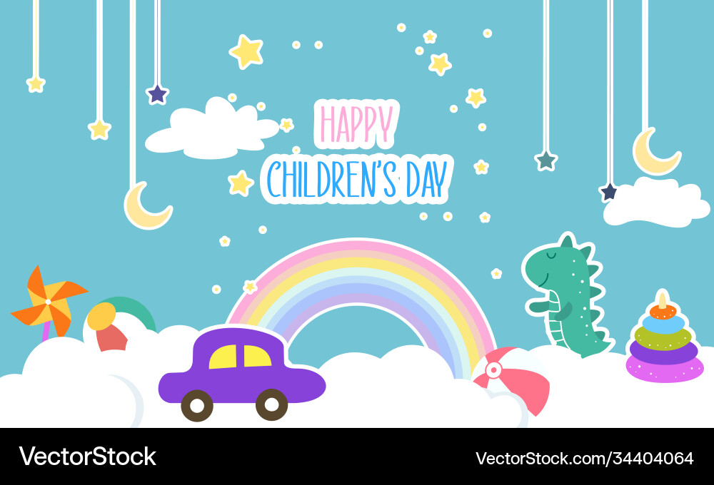 Happy children day Royalty Free Vector Image - VectorStock
