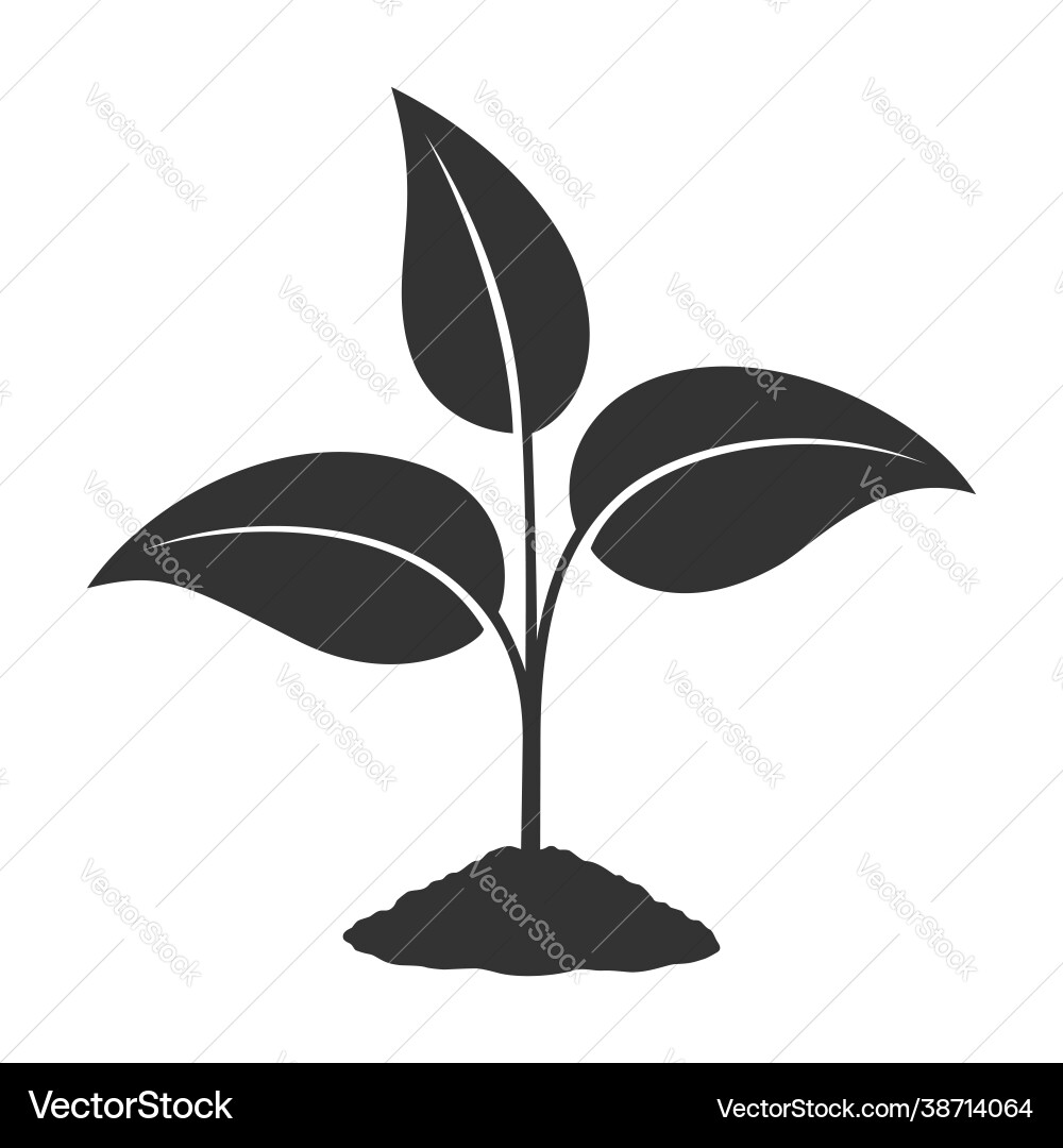 Sprout sign Royalty Free Vector Image - VectorStock