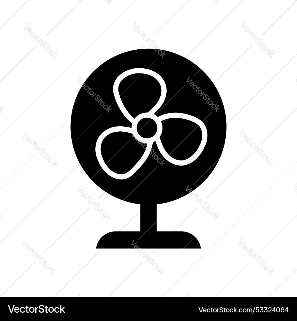 Table fan icon isolated on white background Vector Image