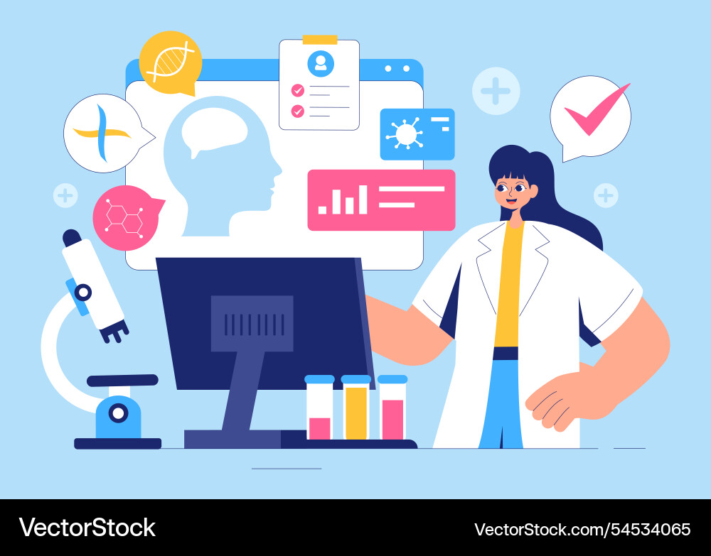 Biomarkers featuring biomarker dna biology Vector Image