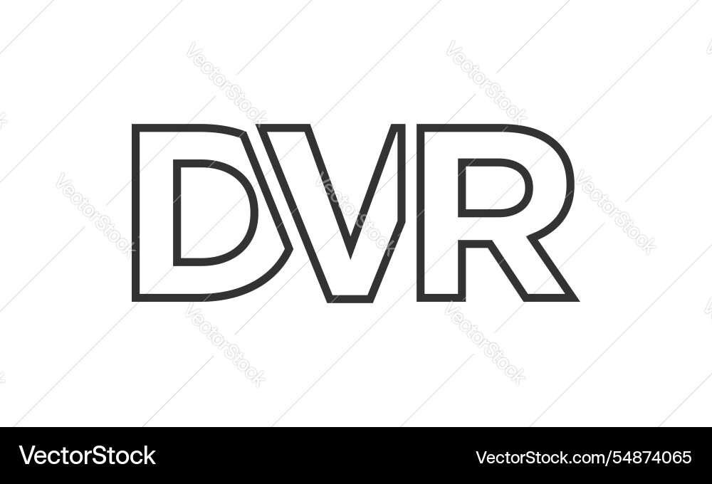 Dvr Logo Design Vorlage mit stark und modern Vektorbild