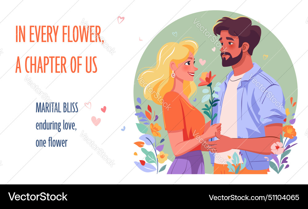 Happy couple flat Royalty Free Vector Image - VectorStock