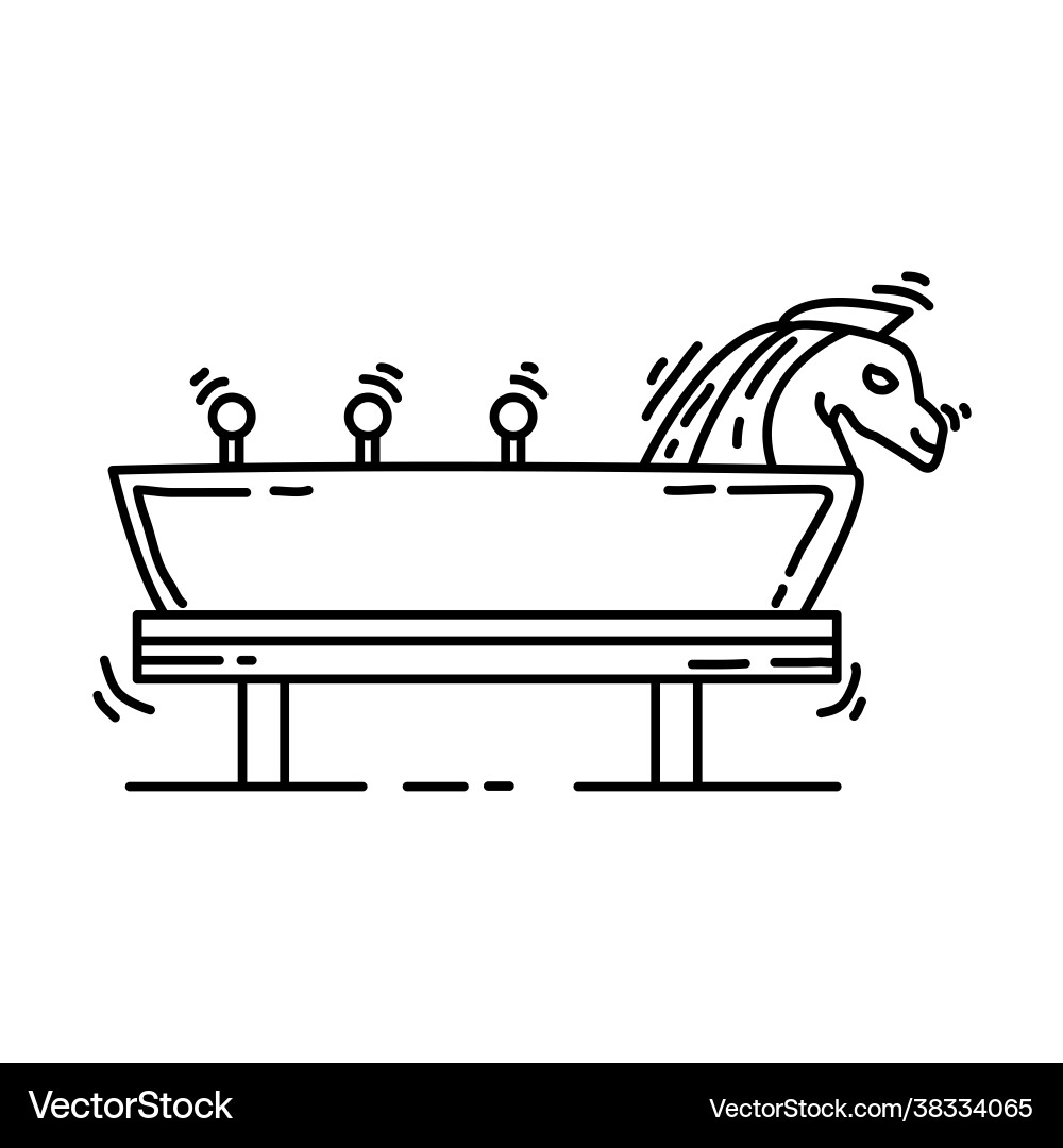 Playground kids rocking horse Royalty Free Vector Image
