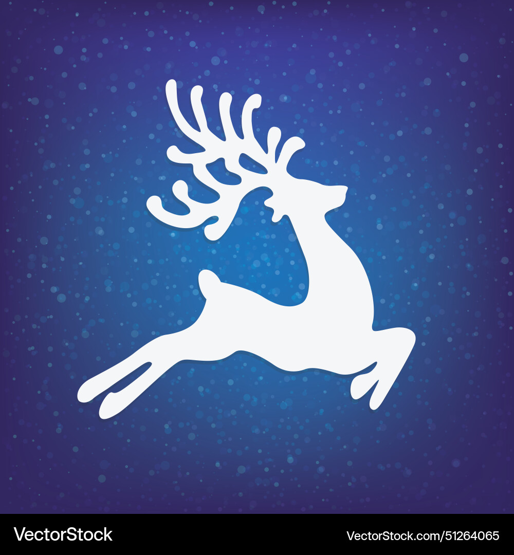 Reindeer winter background Royalty Free Vector Image
