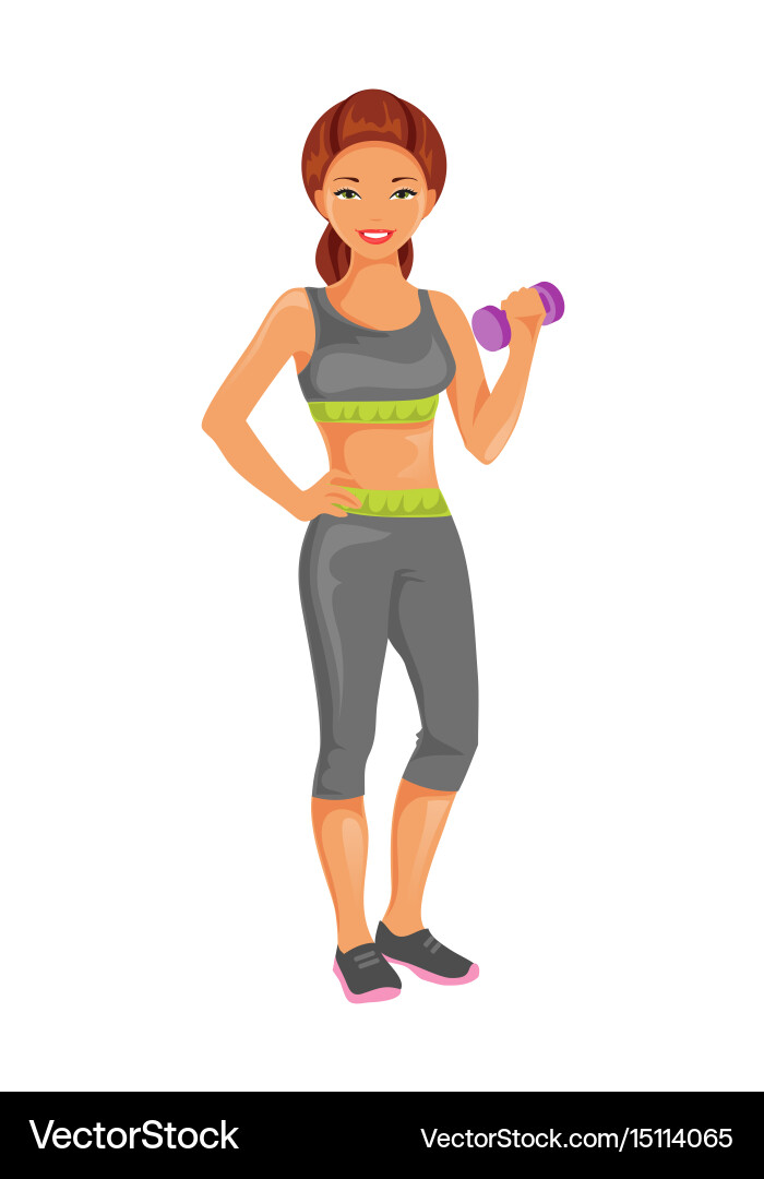 Sports girl Royalty Free Vector Image - VectorStock